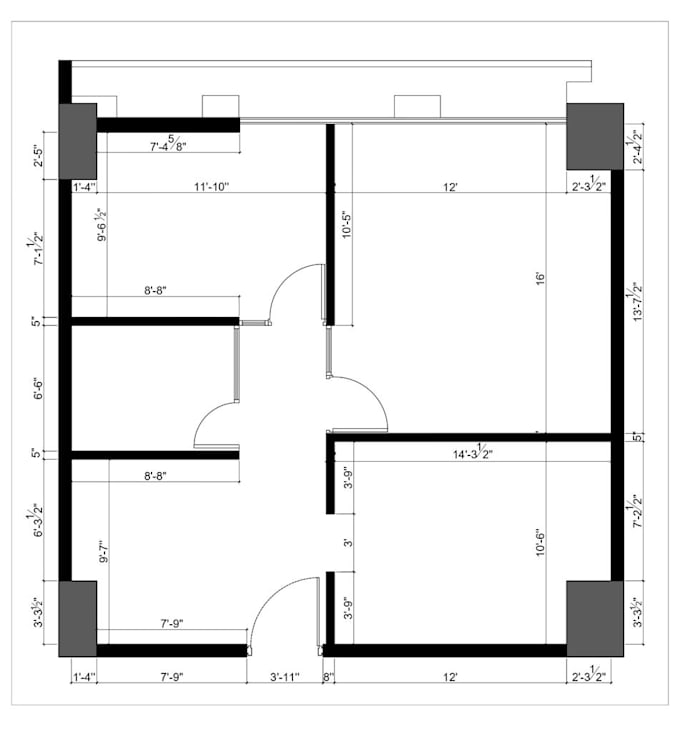 Convert hand sketch to 2d autocad drawings by Shivangianu | Fiverr
