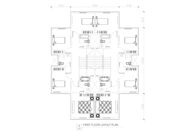 Do 2d autocad drawing for your beautiful house by Mizanurrahmanal | Fiverr