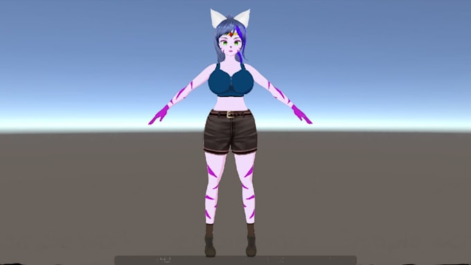 Create well rig, texture vrchat avatar model with gogo loco by ...
