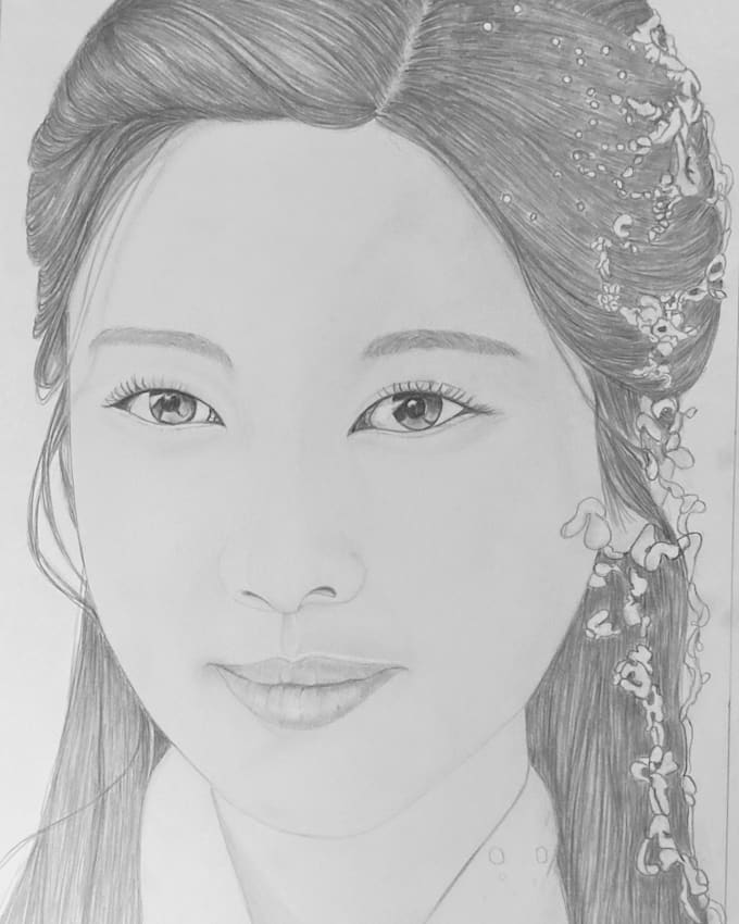 Draw pencil portraits of asian actors by Tarocreates | Fiverr