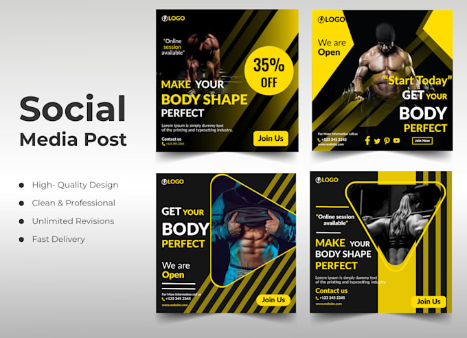 Design attractive instagram and facebook post graphics by Reza_graph71 ...