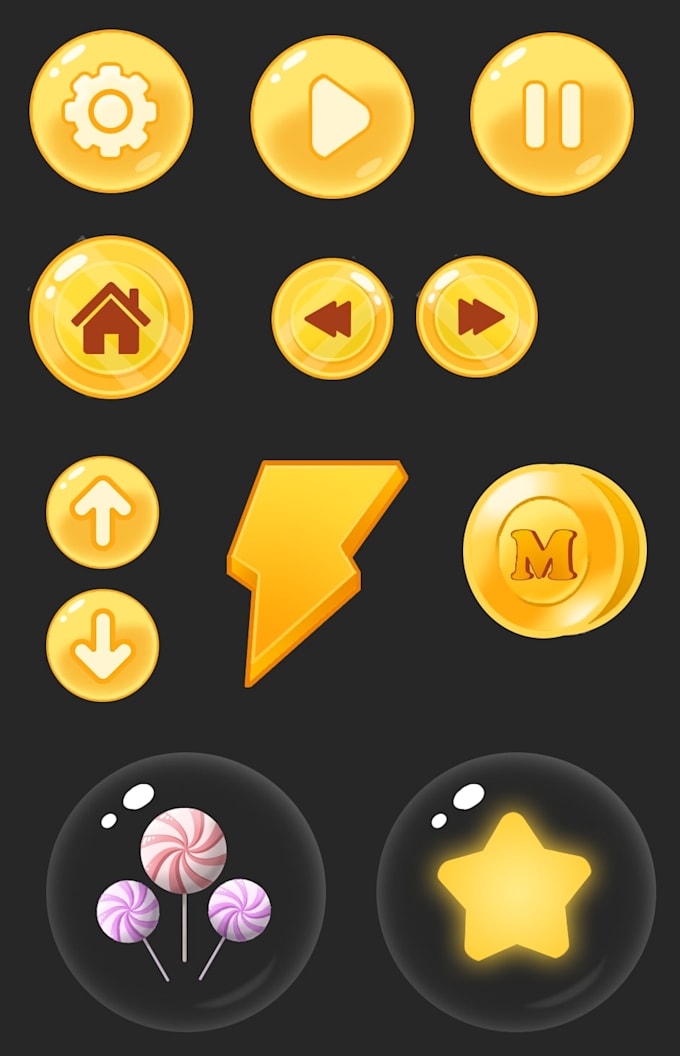 Create nice 2d game assets, props, icons, objects and ui by Erroor666 | Fiverr