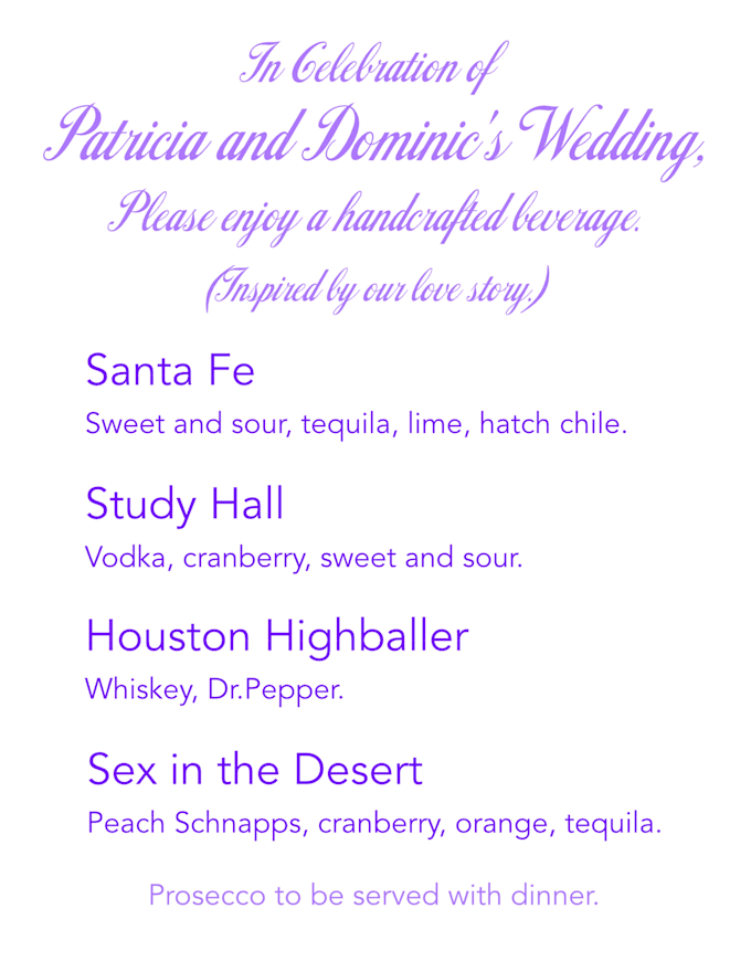 Curate your wedding beverage menu by Fn_dandc | Fiverr