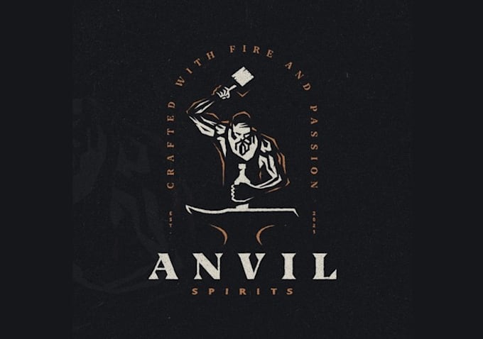 Design creative anvil spirits logo for you by Awqc1e956zw8 | Fiverr