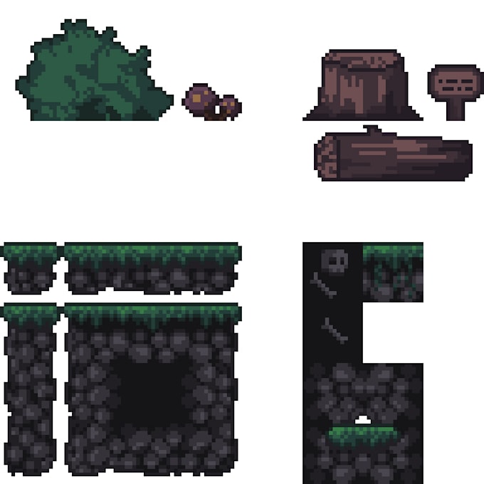 Do 16x16 pixel art tileset by Ludenc96 | Fiverr