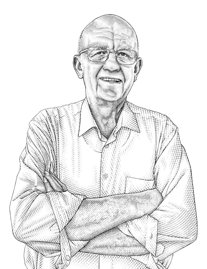 Create line art portrait in engraving style by Vatrhahidayat | Fiverr