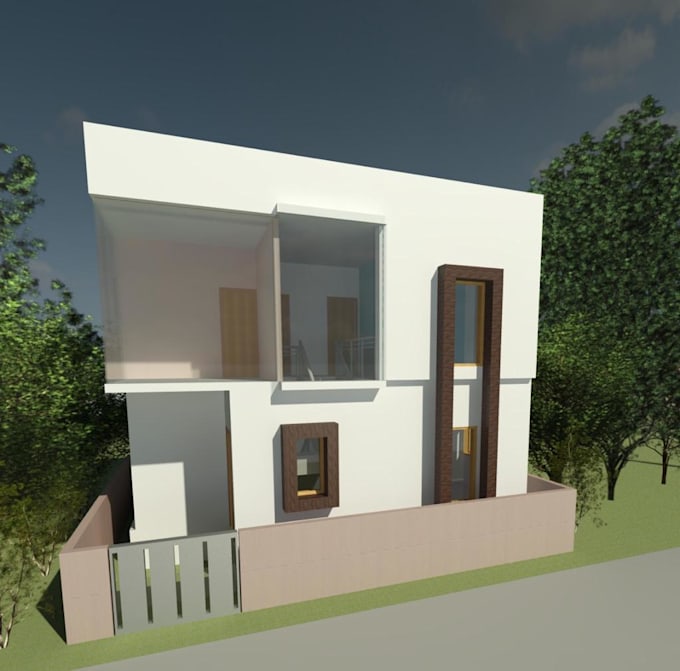 Provide architectural elevation and rendering using revit software by ...