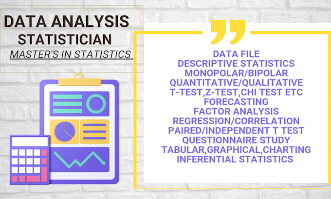 Analyze data as a statician by Shaniza18 | Fiverr