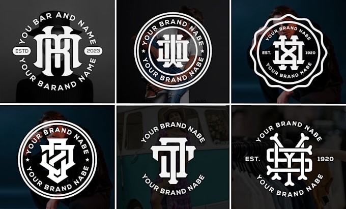 Minimalist Initial Letters Monogram And Urban Clothing Brand Logo By