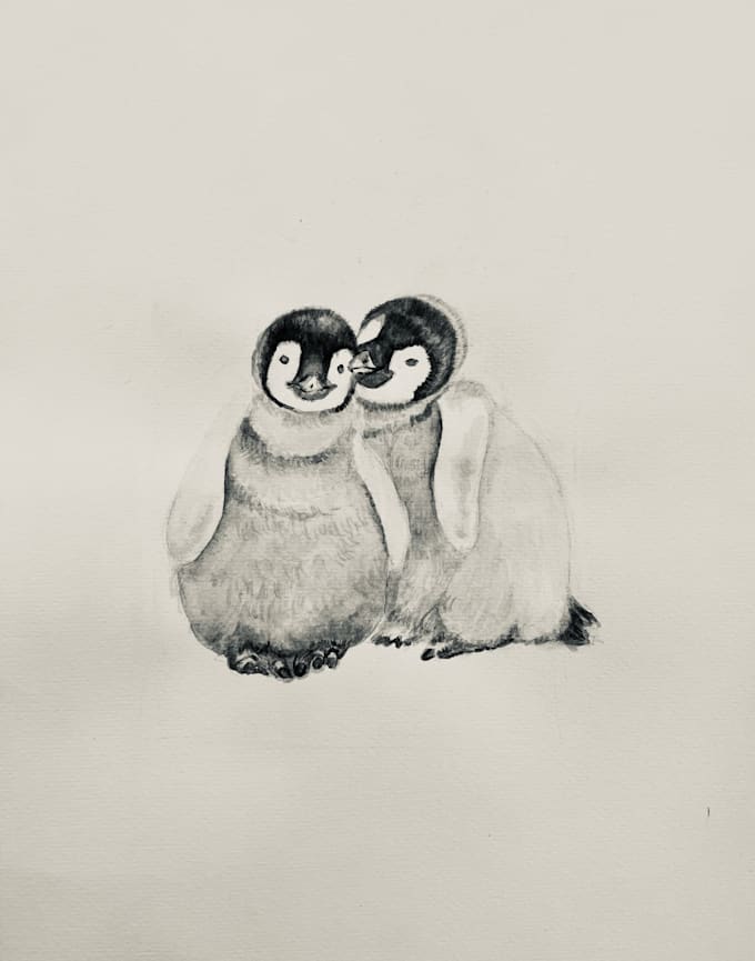 Hand draw cute animals illustrations with watercolors by Rafiaturk | Fiverr