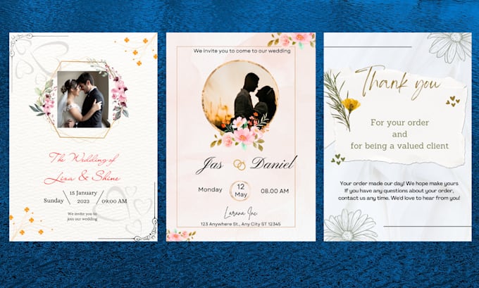 Design innovative invitation card for wedding, save the date, baby ...