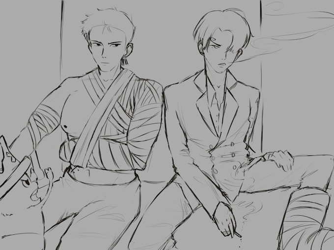 Draw lineart of ocs, characters, and more by Freshmatcha | Fiverr