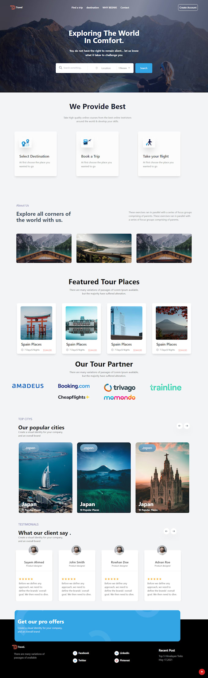 Be your front end developer psd to html bootstrap tailwind by ...