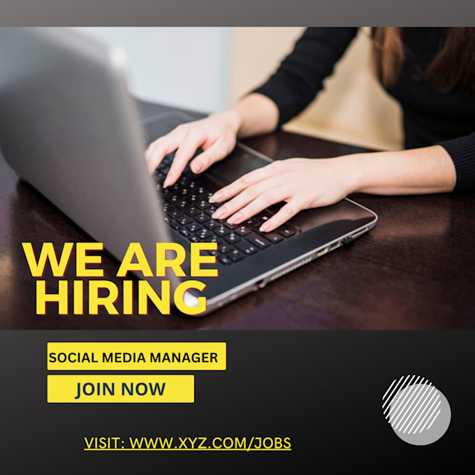 Create eyecatchy job advertisement, poster using canva by Aiman252 | Fiverr