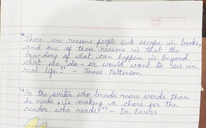 Handwrite notes in a good cursive writing with unique style by ...