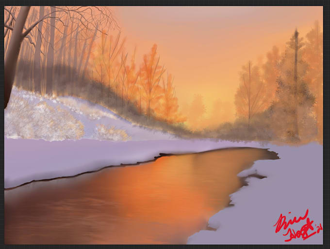 Paint a digital landscape by Bhoyt00 | Fiverr