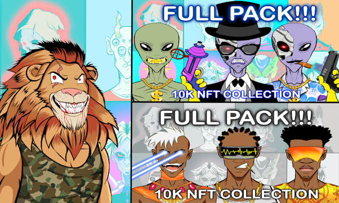 Create custom nft art and generate 1k, 5k, 10k nft collection by Mizu69 ...