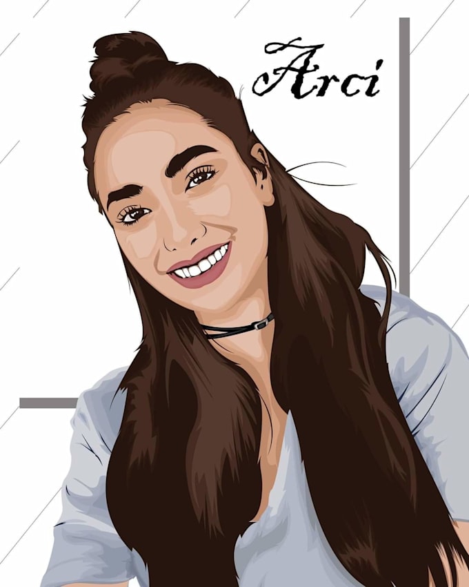 Create a detailed vector art portrait by Mallo14 | Fiverr