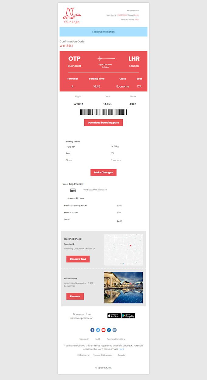 Design a responsive html email template or newsletters by Rurangwaluc ...