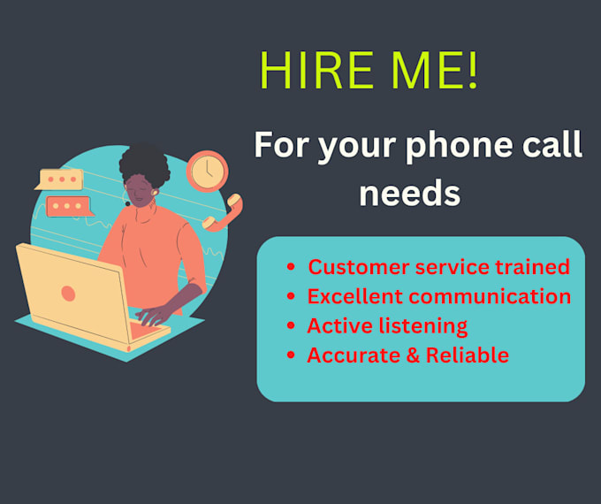 Make your professional phone calls for you by Tracieanno | Fiverr