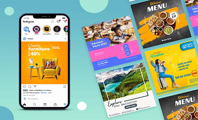 Design eye catching instagram posts in 24 hrs by Designvisionari | Fiverr