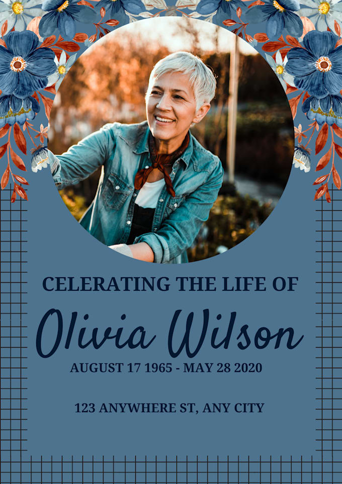 Design a funeral order of service, flyer, obituary graphics in 24 hours ...