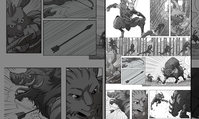 Draw for you a professional comic or manga page by Pensiloranye | Fiverr