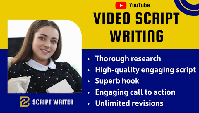 Be your youtube script writer, explainer video script writing, commercial play by Cynthia ...