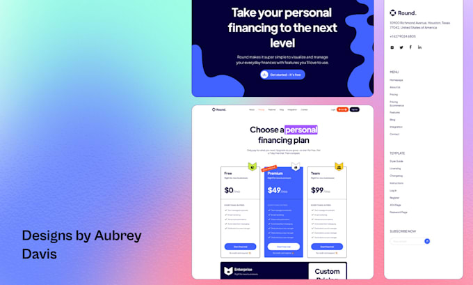 Create beautiful and functional ui and ux designs by Aubreyddesign | Fiverr