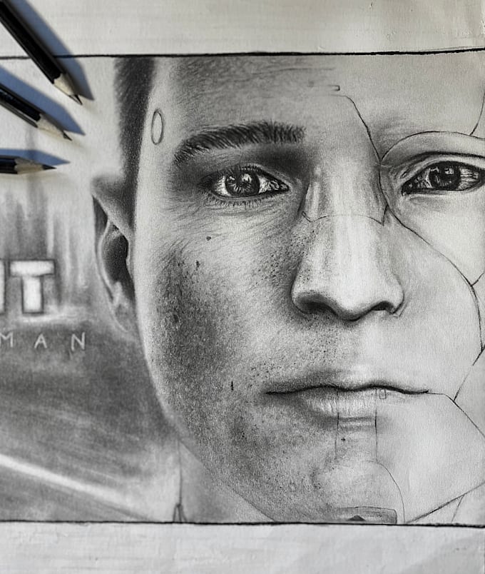 Create hyperrealistic hand drawn portrait drawing by Niveditafaith | Fiverr