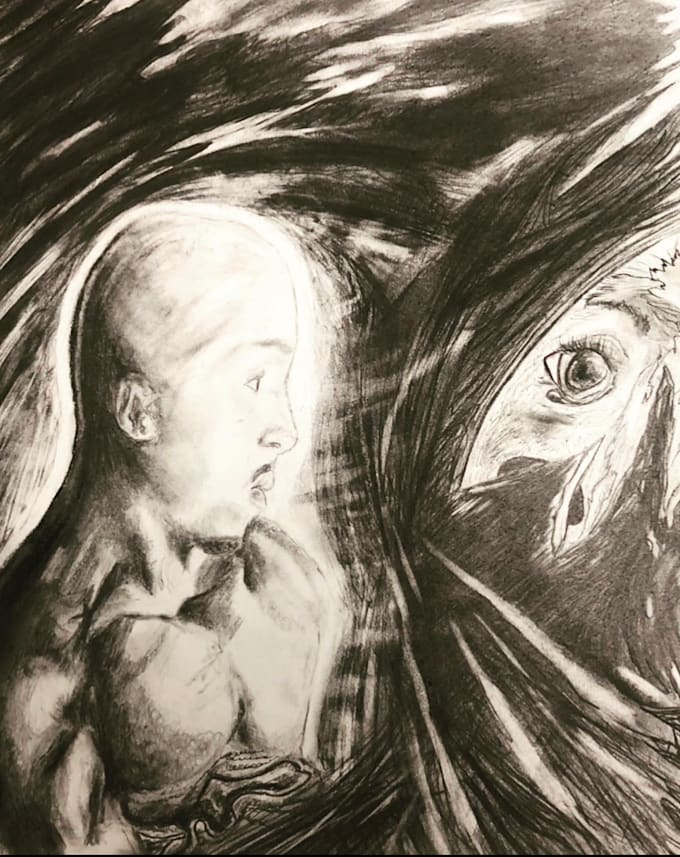 Draw graphite portraits, or anything abstract by Ryanfbmali | Fiverr