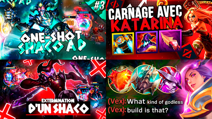 Do amazing clickbait league of legends thumbnails by Tortugaitl | Fiverr