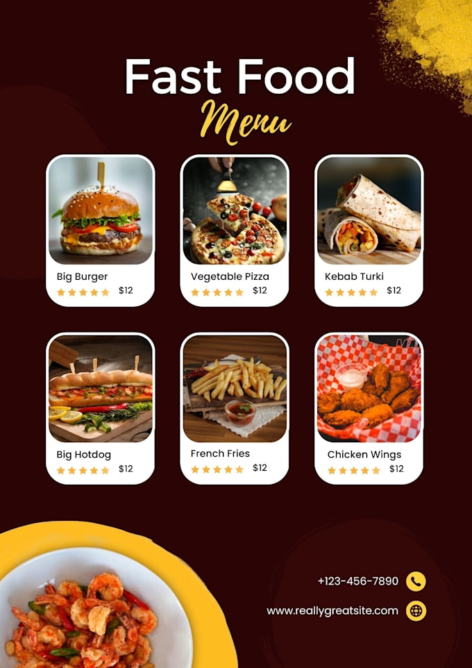 Design modern restaurant food menus, price lists, and menu flyer ...