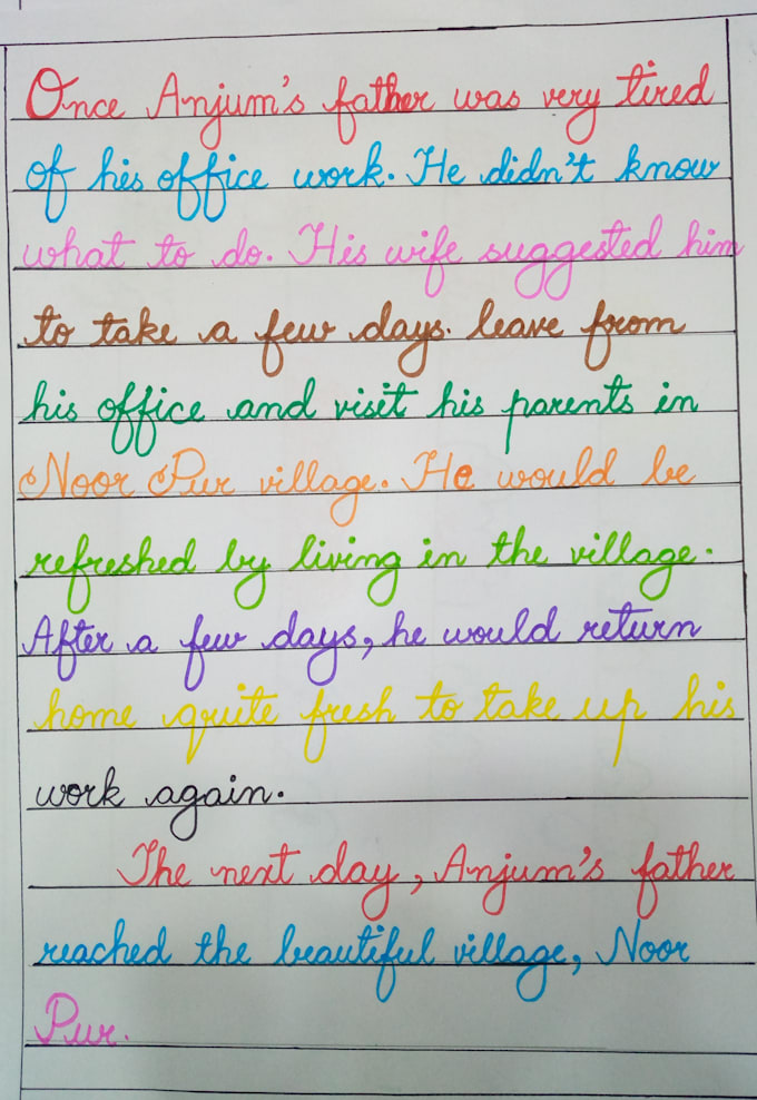 Handwritten english text service authentic, personalized, and unique by ...