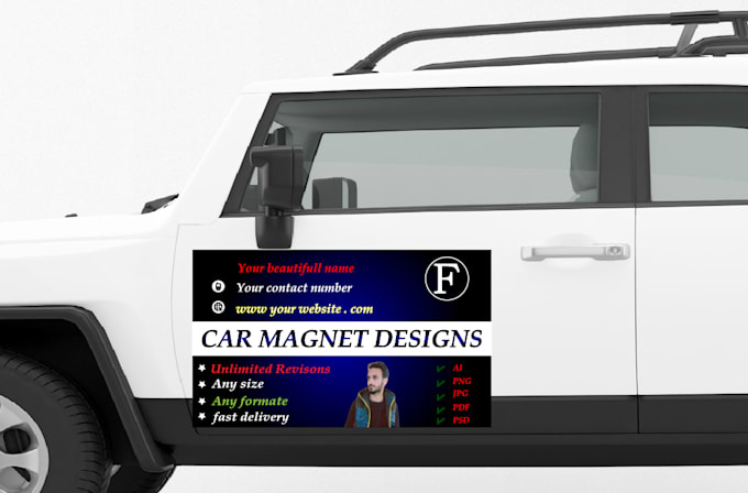 Create car magnets, magnetic car signs, custom car magnets, in 6 hours ...