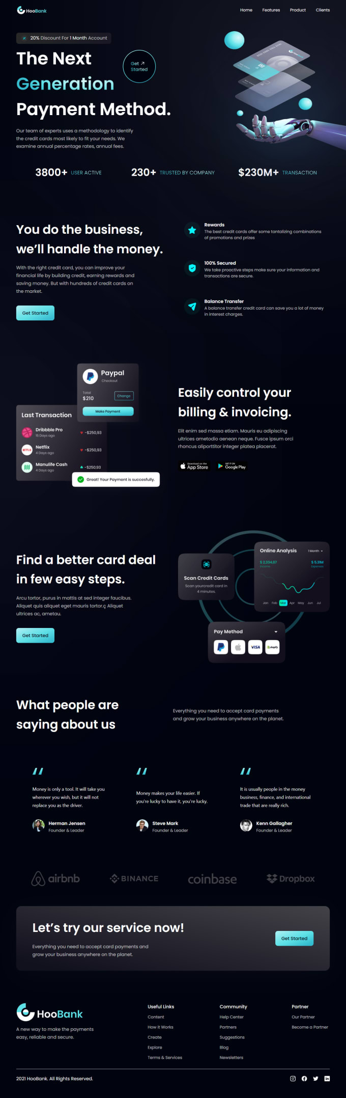 Be your free front end developer using react, html, css and javascript ...