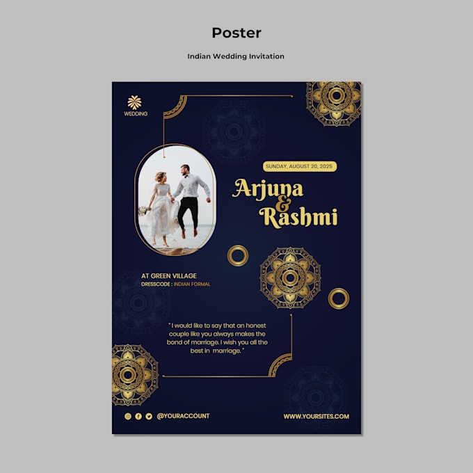 Make decent and classic wedding invitation cards by Dnapixography | Fiverr