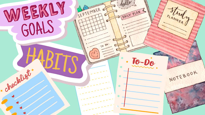 Do a custom planner, journal, calendar, or tracker by Youness_id | Fiverr