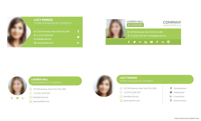 Design a responsive html email signature by Badhan305 | Fiverr