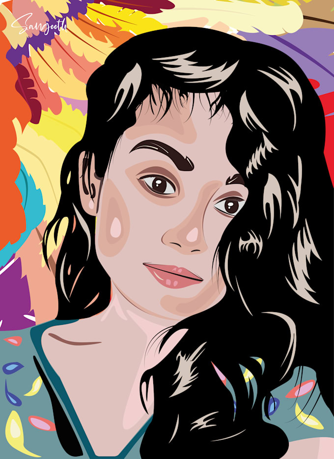Draw an eye catching vector portrait for you by Sangeethdilshan | Fiverr