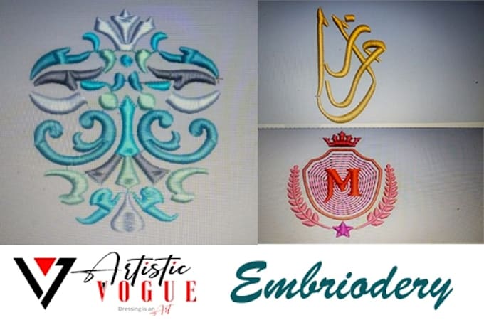 Convert logo and photo into embroidery digitizing in wilcom by Artisticvogue | Fiverr