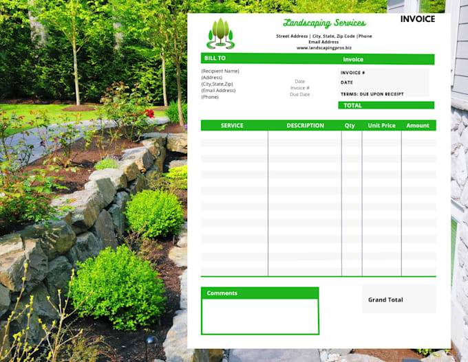Design a custom invoice by Levelupdm001 | Fiverr