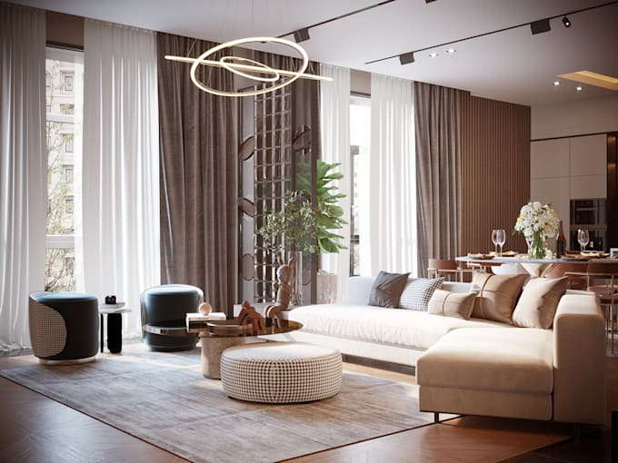 Design your apartment and deliver realistic 3d renders by Viz_moo | Fiverr