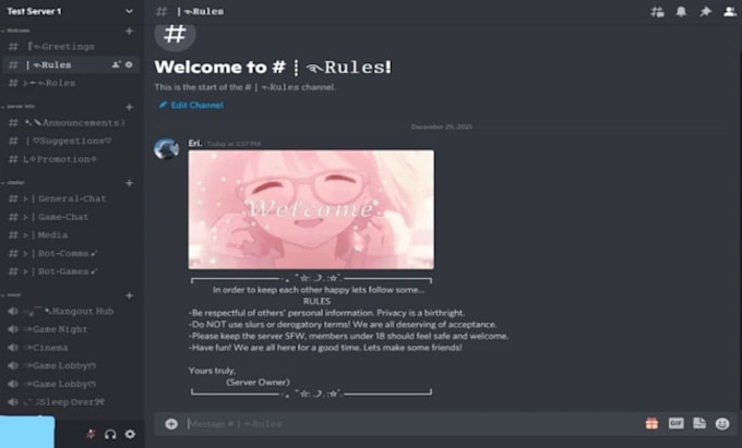 Create an aesthetic discord server for you by Core_creations | Fiverr