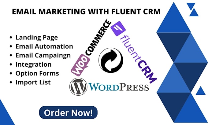 Setup fluent crm fluent forms fluent smtp and woocommerce for your website by Alexa_salespro ...