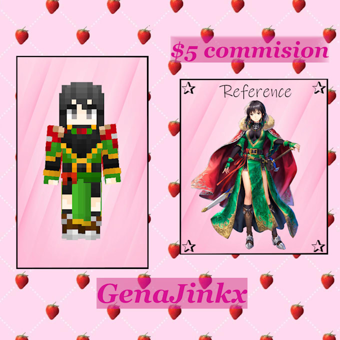 Create cute custom minecraft skins for you by Genajinx | Fiverr