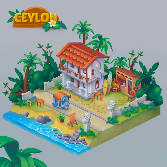 Create isometric game props for your game by Yuliyayevtuk632 | Fiverr