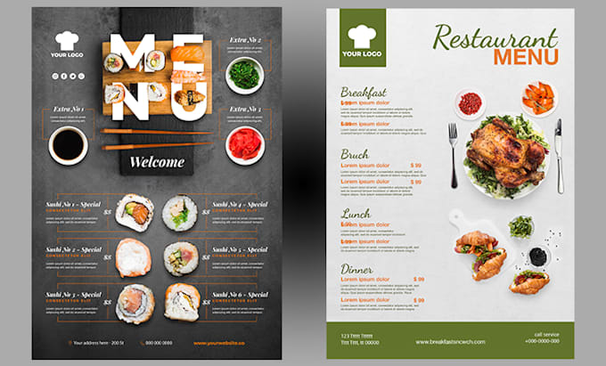 Design professional food menu, restaurant price list by Tame_10 | Fiverr