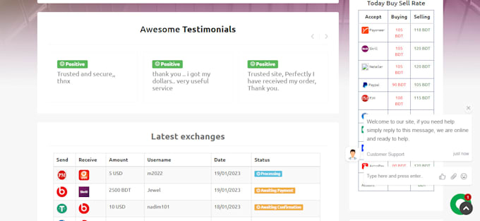 Build your currency exchange website by Shoriful30 | Fiverr