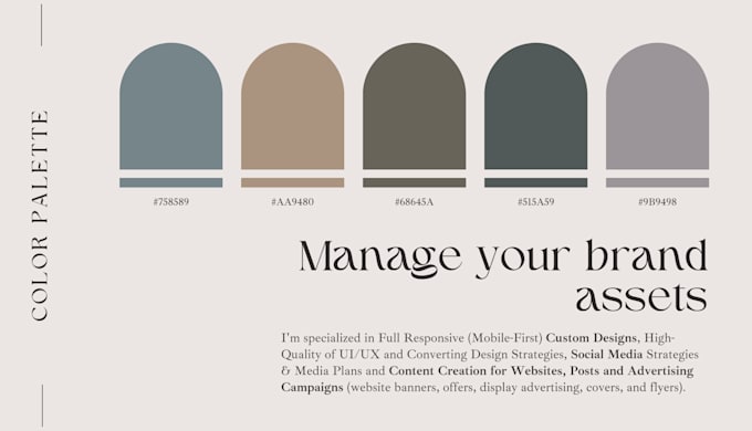 Design an inspiring moodboard, brand kit, color palette by Luckyhorn ...